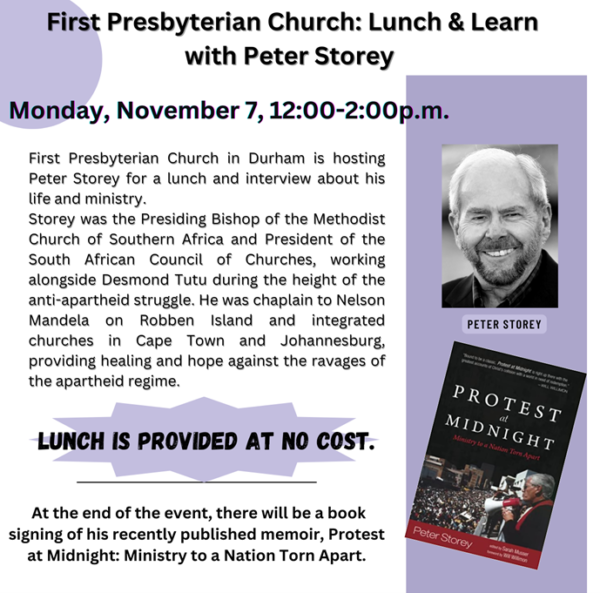 Lunch & Learn Event at FPC | First Presbyterian Church – Durham, North ...